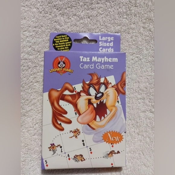 Warner Bros. | Other | Vintage Looney Tunes Taz Mayhem Card Game | Poshmark